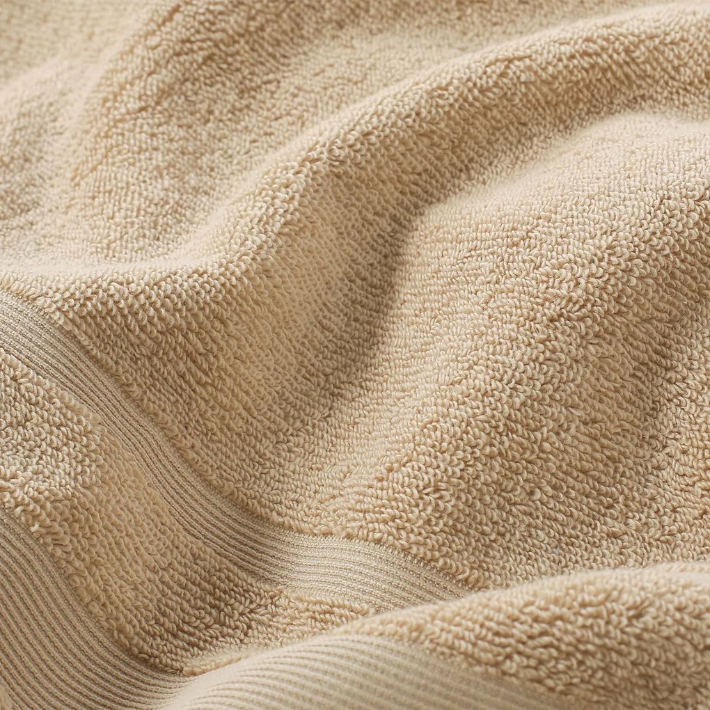 Goldea hebký ručník z organické bavlny - béžový 50 x 100 cm