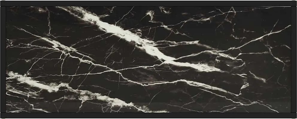 TV stolek černý s černým mramorovým sklem 100 x 40 x 40 cm 322858