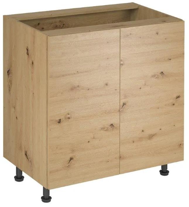 Dolní kuchyňská skříňka dvoudveřová LANGEN 80 cm; dub artisan