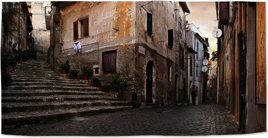 Sablio Ručník Starý dům 2 - 70x140 cm