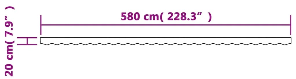 vidaXL Náhradní volán k markýze pruhy 6 m [367797] Barva: žlutá a šedá
