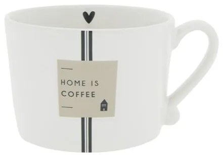 Keramický hrníček Bastion Collections bílý Home is Coffee 10x8x7cm, 250ml