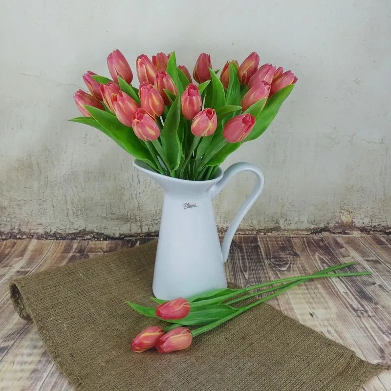 Umělé tulipány č. 25- žluto- červené
