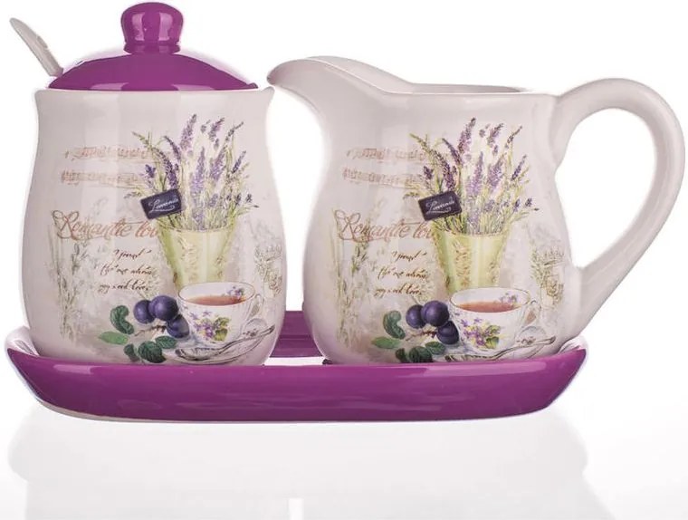 Keramická mléčenka a cukřenka Lavender, BANQUET