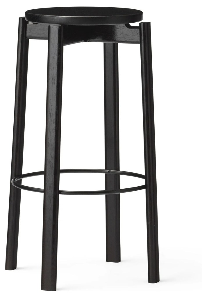 AUDO (MENU) Stolička Passage Bar Stool, Dark Lacquered Oak