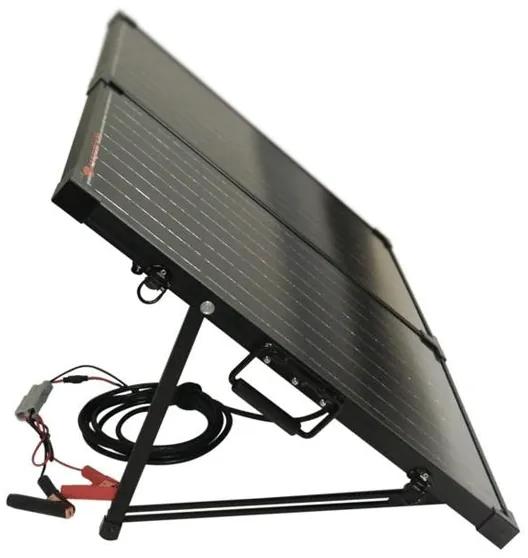 Westech Solární panel monokrystalický 12V 100W skládatelný s regulátorem, USB a pouzdrem