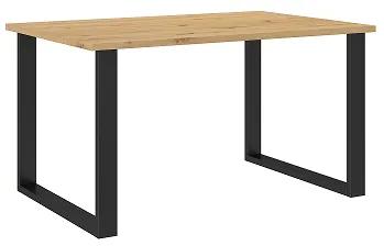 Jídelní stůl LOFT lamino dub artisan/černý kov