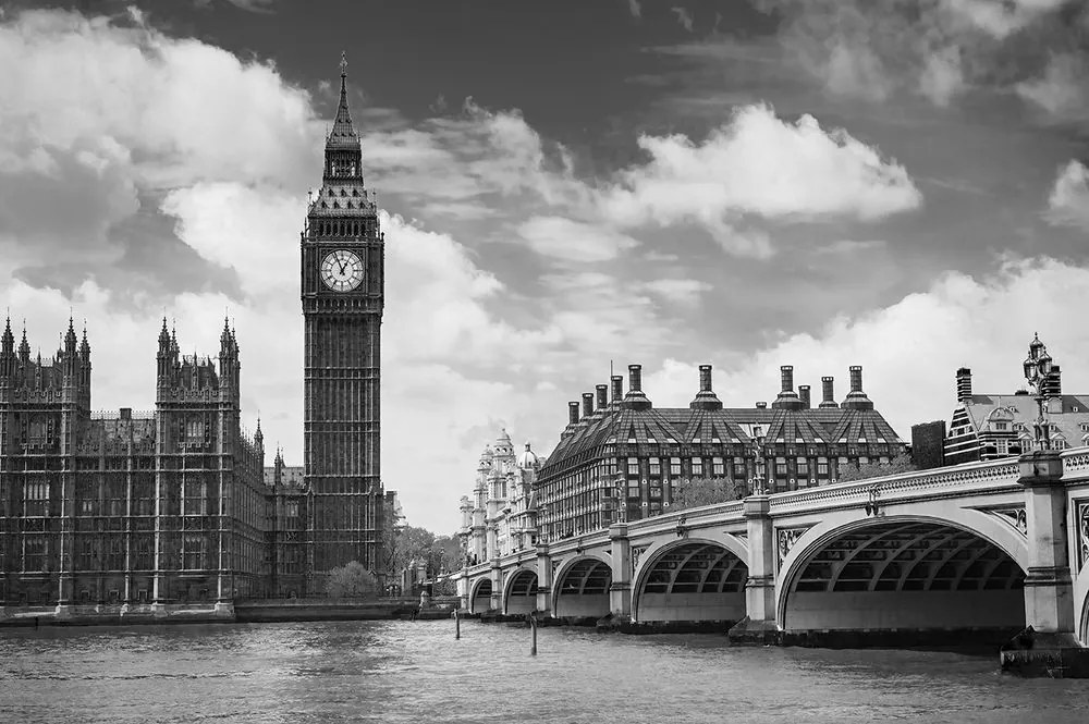 Fototapeta Big Ben v Londýně v černobílém