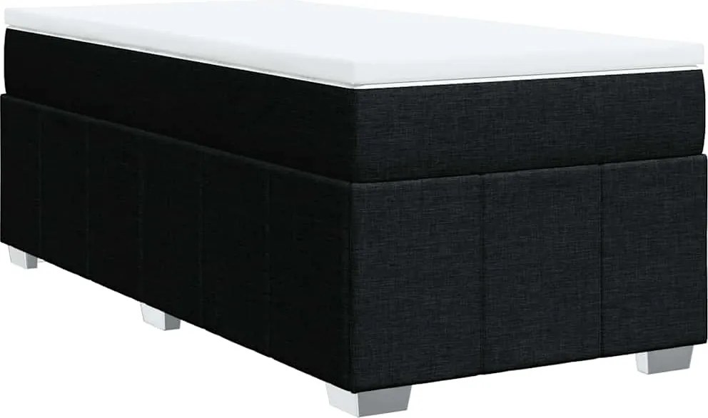 Box spring postel s matrací černá 100 x 200 cm textil 3285451