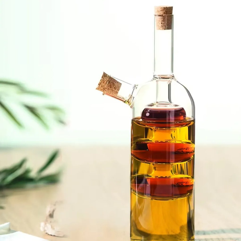 Skleněná karafa na olej a ocet Duo 220 ml/70 ml