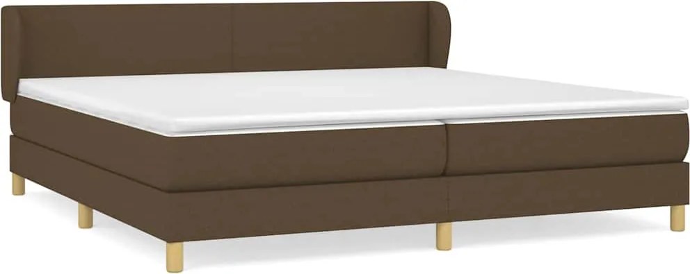 Box spring postel s matrací tmavě hnědá 200x200 cm textil 3126672