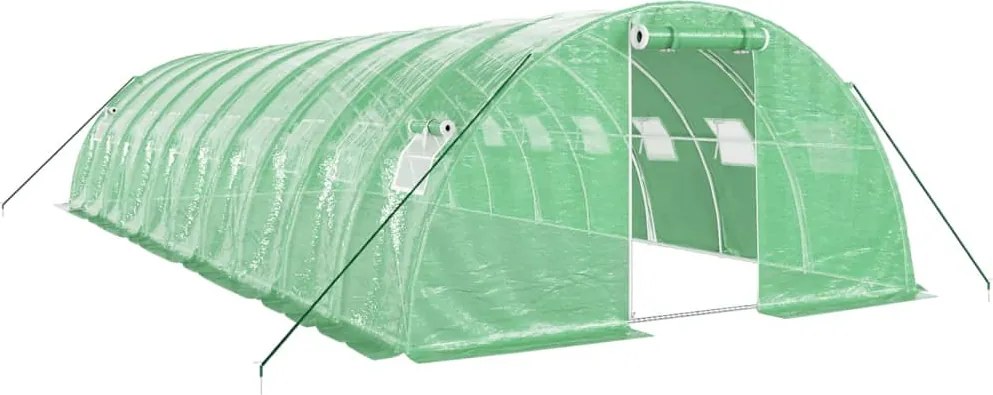 Skleník s ocelovým rámem zelený 40 m² 10 x 4 x 2 m 3188064
