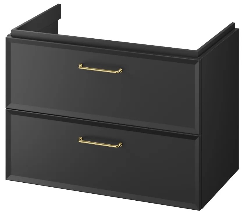 Cersanit Mille, umyvadlová skříňka 794x446x551 mm, černá matná, S1017-003