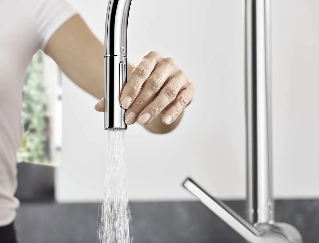 Hansgrohe M54, dřezová baterie Talis s výsuvnou sprškou, chromová, 72800000