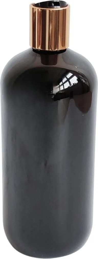 Dávkovač na mýdlo 500 ml černý s černo-zlatým DISC TOP BELA