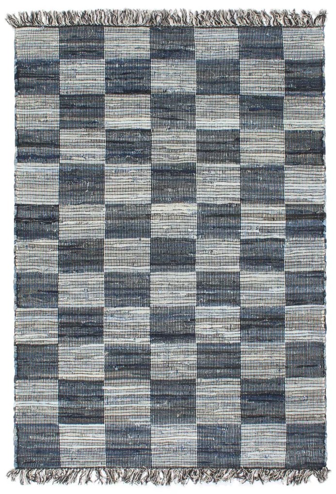 Ručně tkaný koberec Chindi riflovina - modrý | 160x230 cm