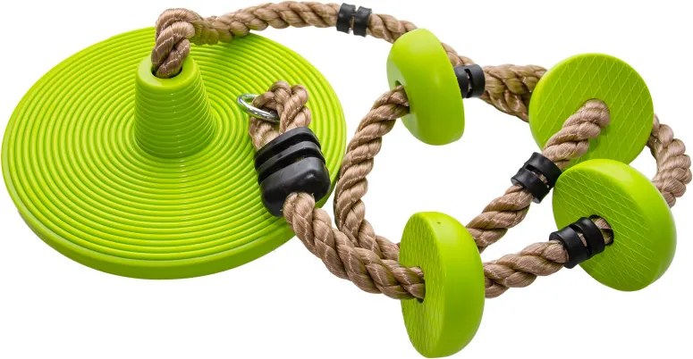 4iQ Šplhací lano se sedákem 30cm pro dětská hříště - Světle zelené