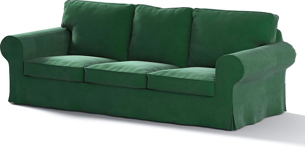 Potah na pohovku IKEA Ektorp 3-místná, rozkládací STARÝ MODEL PIXBO barva zelená látka lesklé, sametová