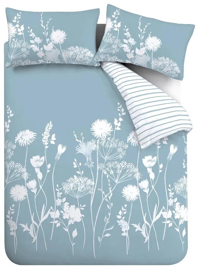 Modro-bílé povlečení na jednolůžko 135x200 cm Meadowsweet Floral – Catherine Lansfield