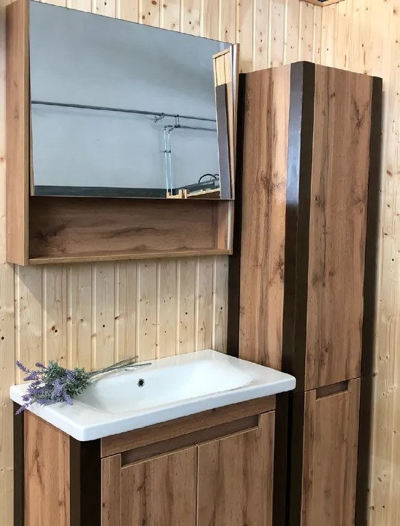 Lavedo Queen 90 Wotan Oak koupelnová skříňka s umyvadlem