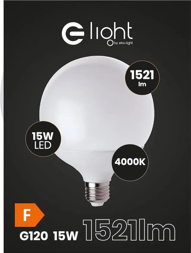 LED žárovka E27 neutrální 4000k 15w 1521 lm