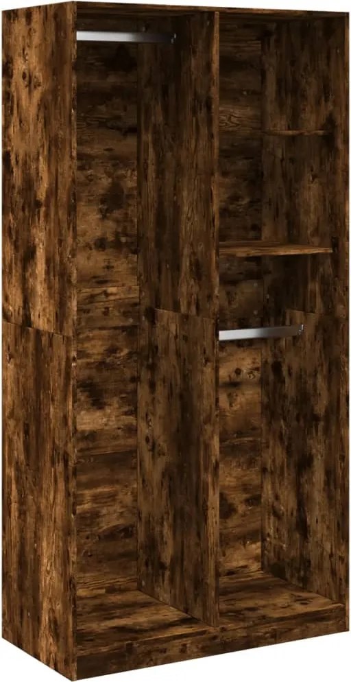 Šatní skříň kouřový dub 100 x 50 x 200 cm kompozitní dřevo 3307769