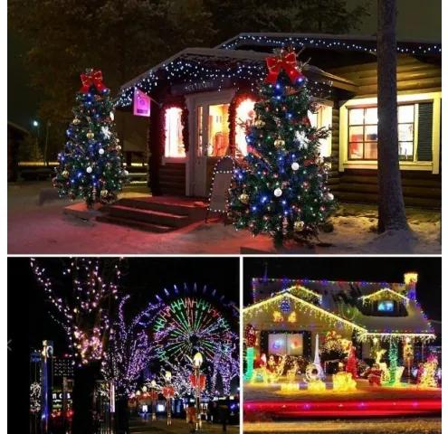 Vánoční osvětlení venkovní/vnitřní - 100 LED - barevné, 8 režimů, 8m