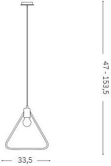 Závěsné svítidlo Ideal Lux ABC SP1 triangle 207834 trojúhelníkové