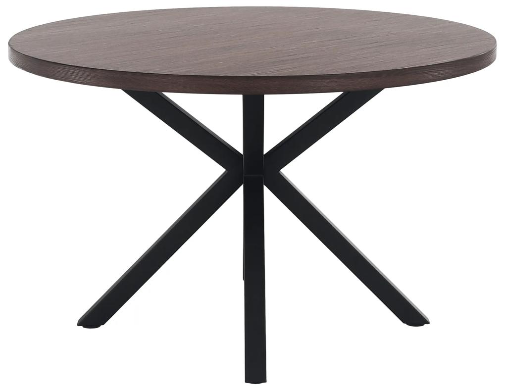 Kondela Jídelní stůl, tmavý dub / černá, průměr 120 cm, MEDOR