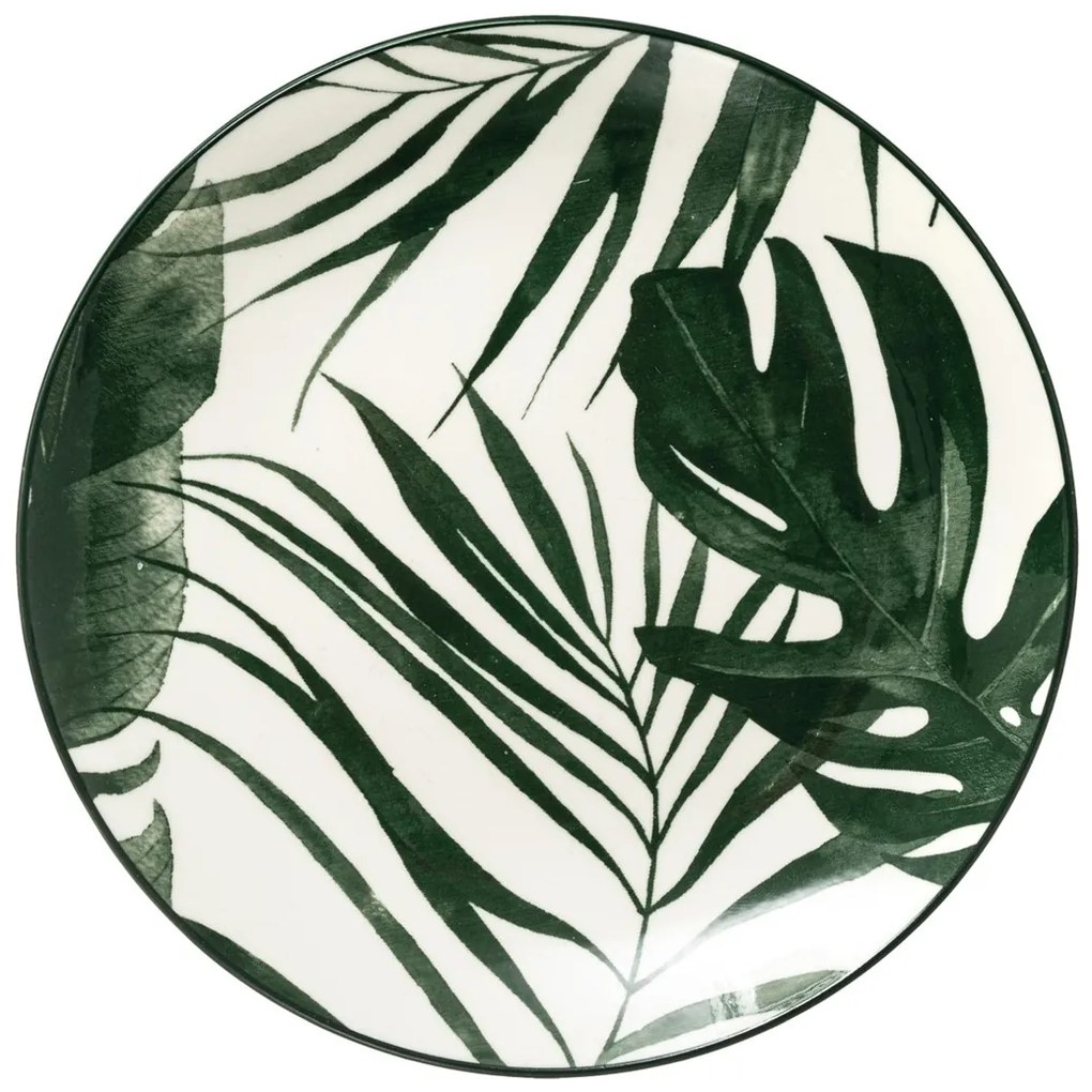 Porcelánový hluboký talíř Leafs, (fi) 20 cm, listy, sada 6ks