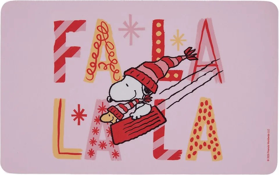 PEANUTS Snídaňové prkénko "FaLaLaLa" - růžová