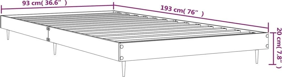 vidaXL Rám postele 90 x 190 cm kompozitní dřevo [832301] Barva: Černá