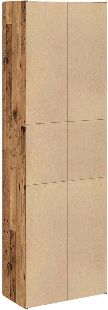 Skříň old wood 60 x 32 x 190 cm kompozitní dřevo 3318714