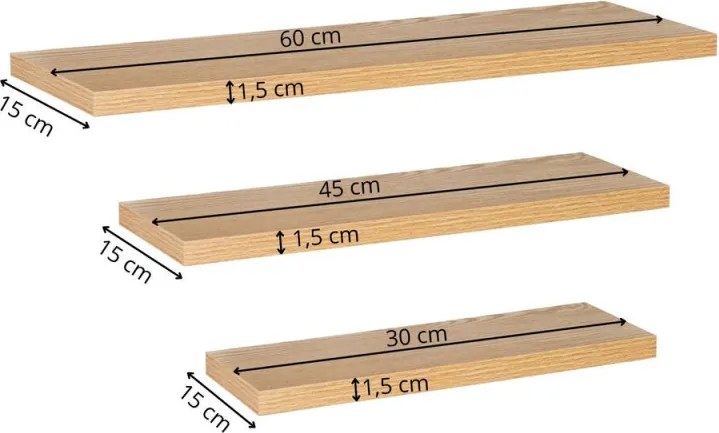 Police na zeď sada 3ks SPRINGOS HF0054