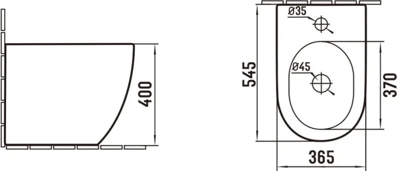 Mexen Lena stojící bidet, bílý - 36225200