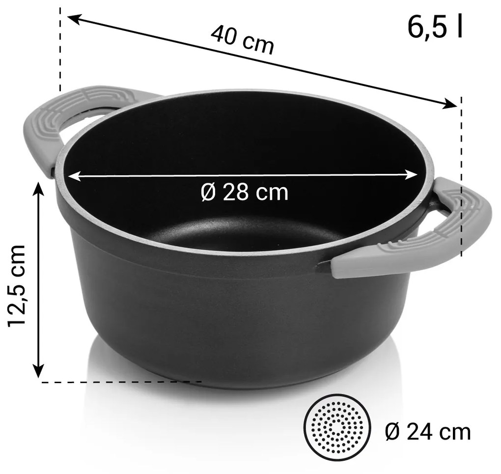 TESCOMA Kastrol SmartCLICK ø 28 cm, 6,5 l