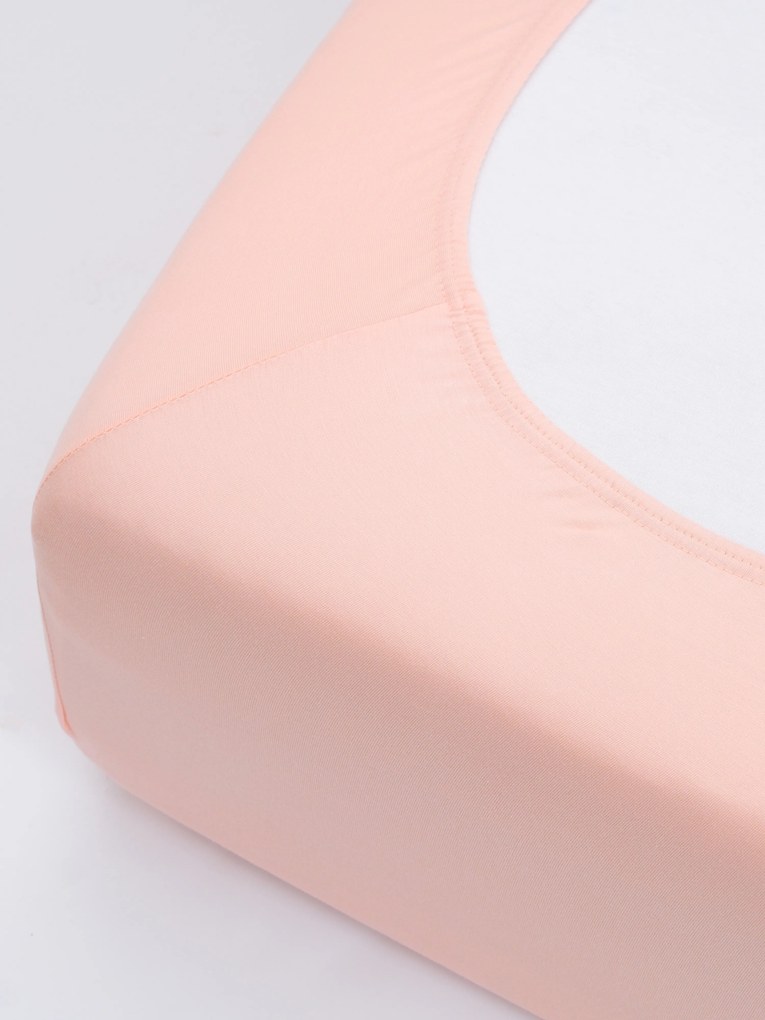 MK Lůžkoviny Jersey prostěradlo s elastanem 140 × 200 cm – lososové