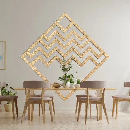 Dřevěná geometrická dekorace čtverec | SENTOP PR0397-A