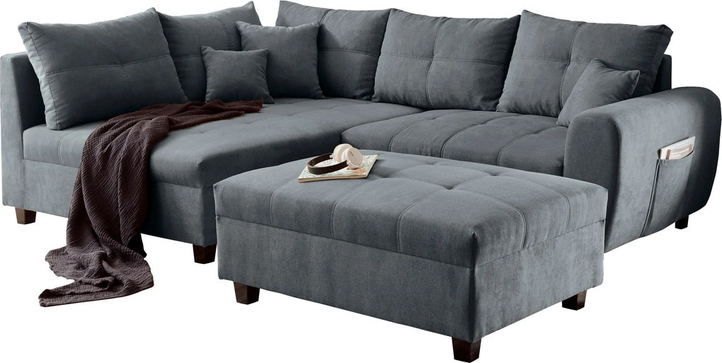 XXXLutz ROHOVÁ SEDAČKA, textil, kompozitní dřevo, antracitová MID.YOU - Sedací soupravy - 002220035702