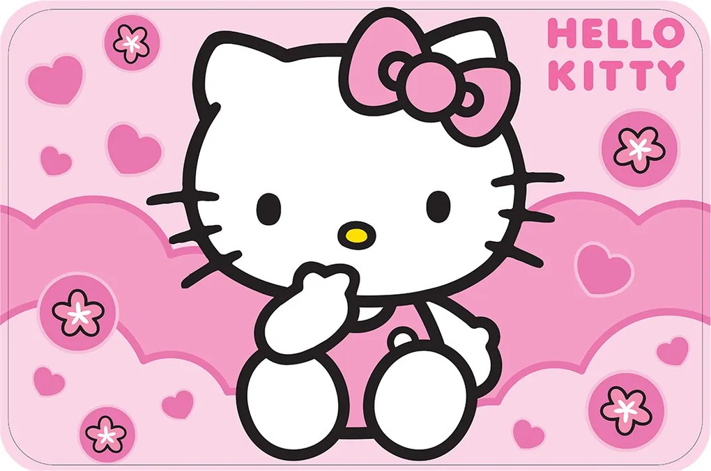 Dětská protiskluzová předložka Hello Kitty Růžová