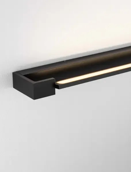 LED černá svítilna na zeď Arga 17W