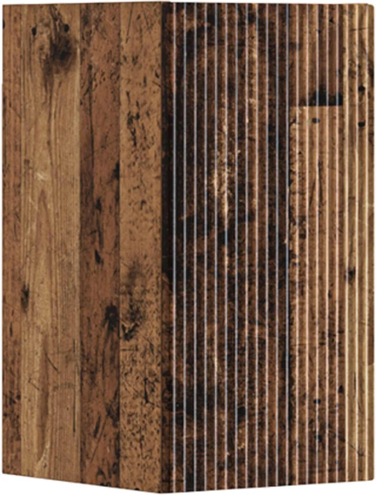 Sada koupelnového nábytku 3 ks Staré dřevo 33 x 34,5 x 160 cm 3406051