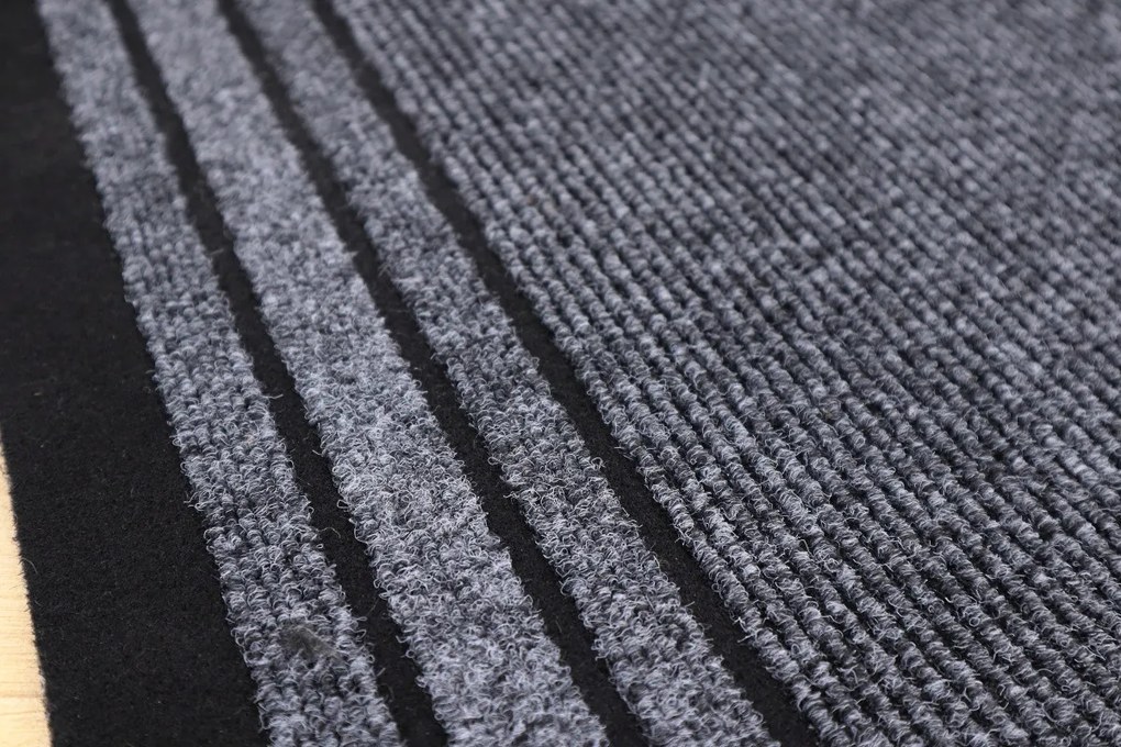 Spoltex, Protiskluzový běhoun na míru Rekord 802 šedá, šíře 120 cm, šedá, chodba / předsíň