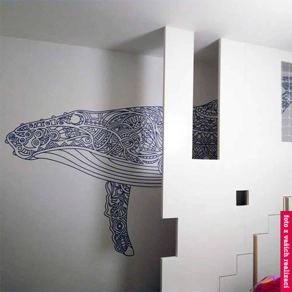 dětská obrazová tapeta velryba 02 Velikost: 420 × 270 cm