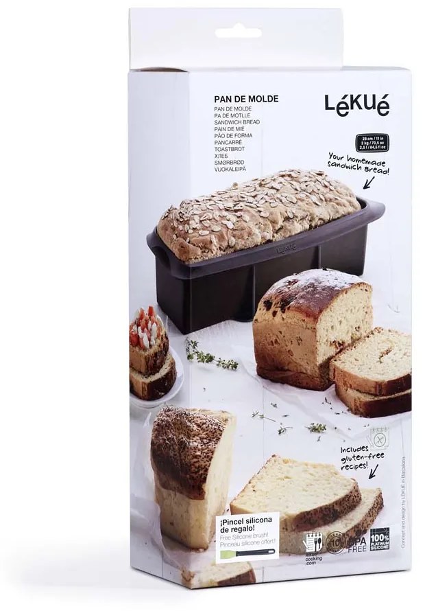 Silikonová forma na celozrnný chléb Lékué Sandwich Bread 28 cm
