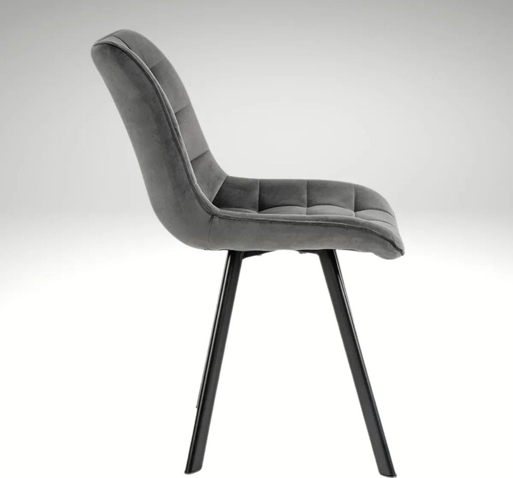 Vikio Jídelní set pro 6 osob 160x90 cm dub noha U šedá židle VJS156-6S-S