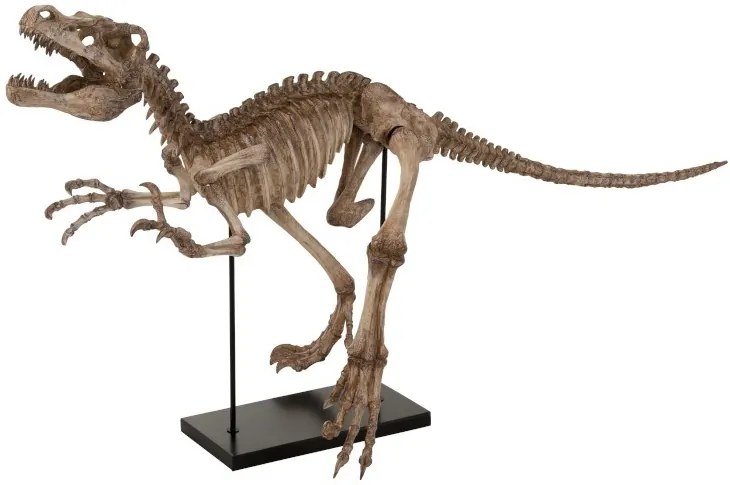 Dekorace dinosaurus Raptor na kovové noze - 145*59*81,5 cm