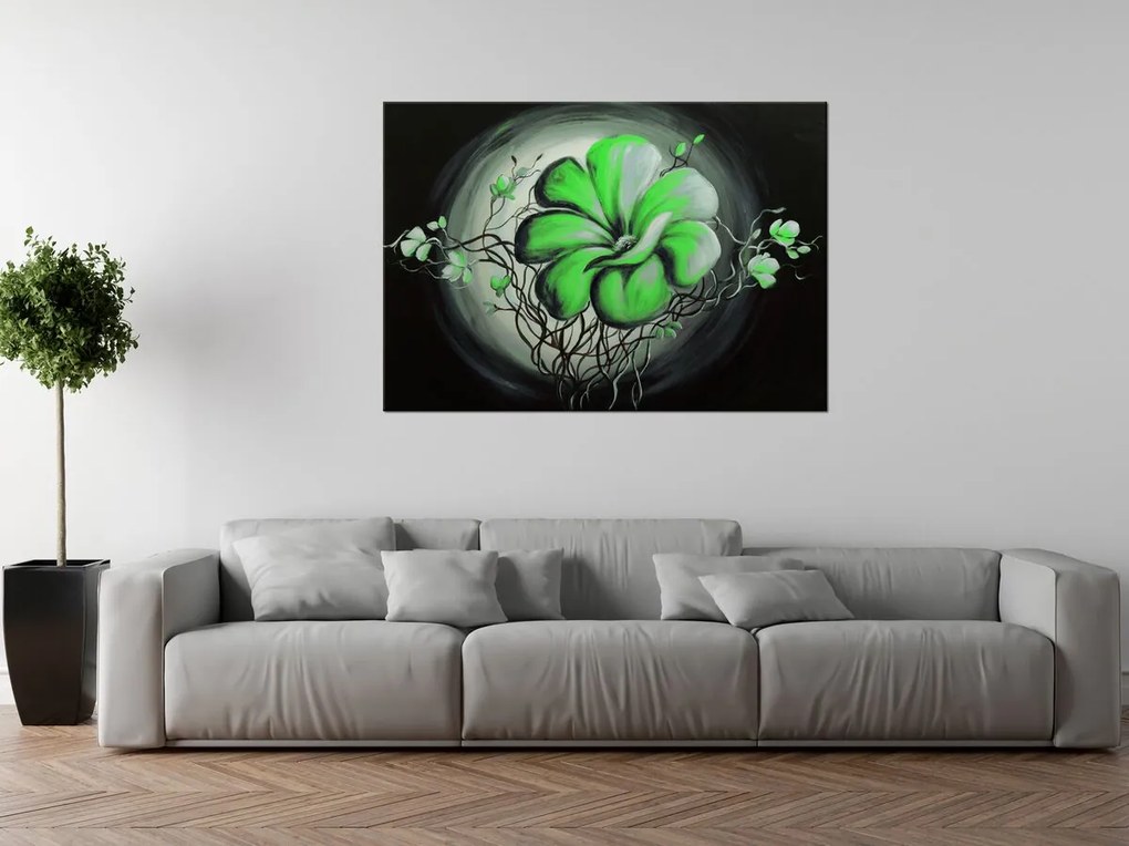Gario Ručně malovaný obraz Zelená živá krása Rozměry: 100 x 70 cm