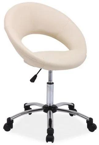 Kancelářská otočná židle Q-128 - krémová