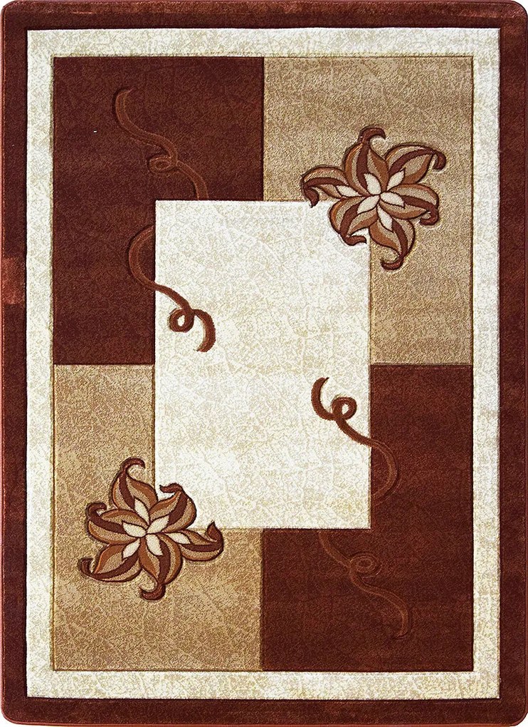Berfin Dywany, Kusový koberec Adora 5241 V (Vizon), 140x190, hnědá, chodba / předsíň